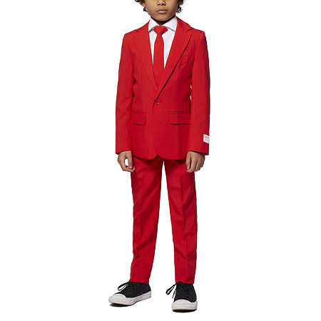 OppoSuits Toddler and Little Boys 3-Piece Devil Solid Suit Set - Red