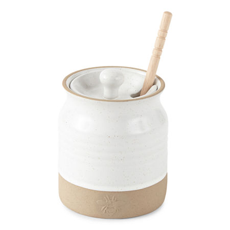 Click here for Linden Street Stoneware Honey Pot  One Size  White prices