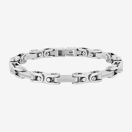 Click here for Mens Stainless Steel Solid 8 3/4 Inch Link Bracele... prices