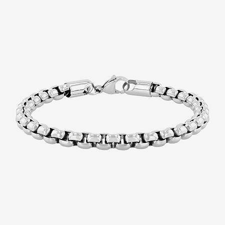 Click here for Mens Stainless Steel Solid 8 1/2 Inch Link Bracele... prices