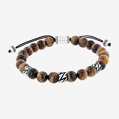 Click here for Mens Genuine Stone Beaded Bracelet  One Size  Red... prices