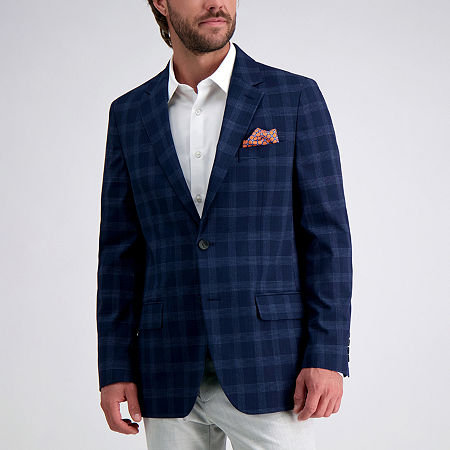 Click here for Haggar JMH Tailored Fit Mens Windowpane Stretch Fa... prices