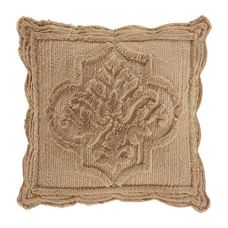 J Queen New York Teigen Quilted Decorative Pillow  18 x 18 - Gold