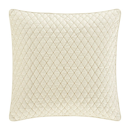 J. Queen New York Grandeur Winter White Euro Quilted Sham