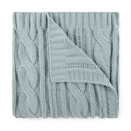 Click here for Linden Street Cable Knit Chenille Throw  One Size... prices