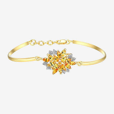 Click here for Womens Lab Created Yellow Sapphire 18K Gold Over S... prices