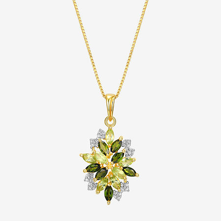 Click here for Womens Genuine Green Peridot 18K Gold Over Silver... prices
