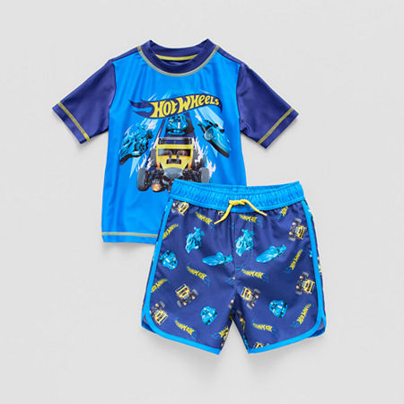 Click here for Toddler Boys Hot Wheels 2-pc. Rash Guard Set  3t... prices