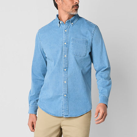 Click here for St. Johns Bay Denim Mens Long Sleeve Classic Fit B... prices