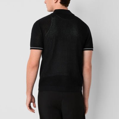 J. Ferrar Button-Front Mens Short Sleeve Pullover Sweater - JCPenney