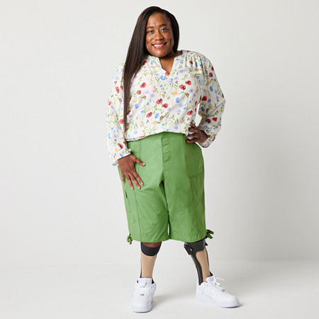 Click here for St. Johns Bay Womens 11 1/2 Mid Rise - Plus Adapti... prices
