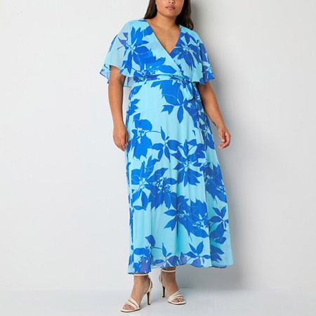 Click here for Danny & Nicole Womens Plus Short Sleeve Floral Max... prices