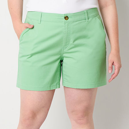 Click here for a.n.a Womens 6 Mid Rise Chino Short-Plus  20w  Gre... prices