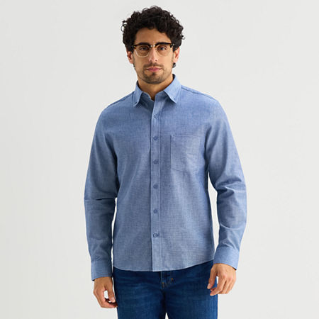 Click here for Stafford Chambray Mens Long Sleeve Regular Fit But... prices