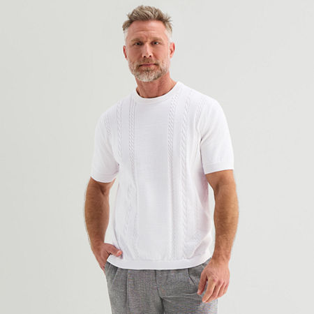 Click here for Stafford Mens Crew Neck Short Sleeve Pullover Swea... prices