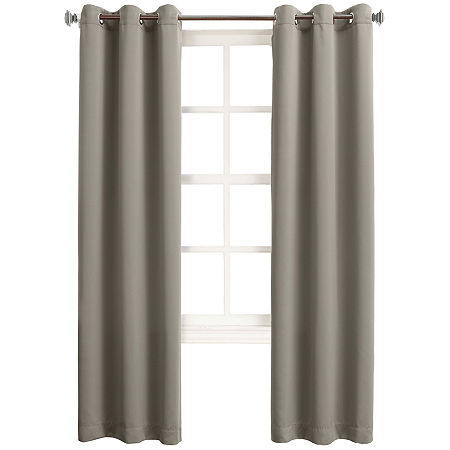 Click here for Tabbey Room Darkening Grommet Curtain Panel - Ston... prices