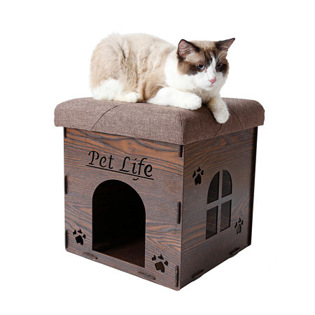 Click here for Pet Life Foldaway Collapsible Designer Cat House F... prices