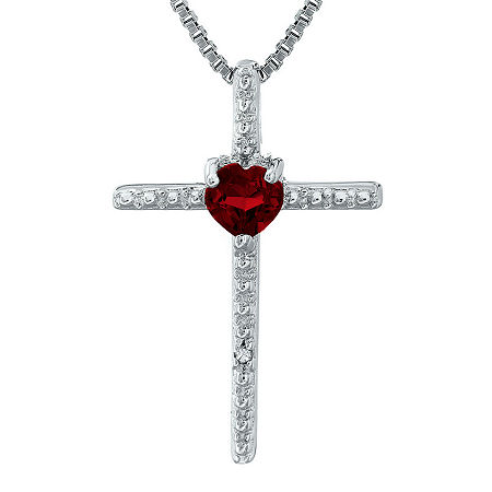 Click here for Genuine Garnet and Diamond-Accent Sterling Silver... prices