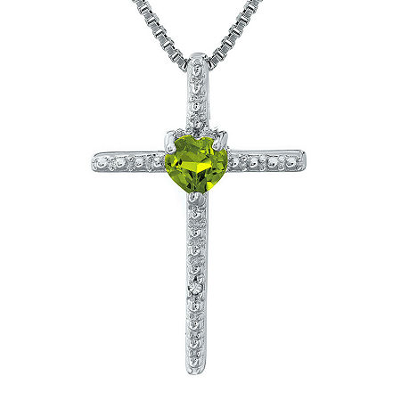 Click here for Genuine Peridot and Diamond-Accent Sterling Silver... prices