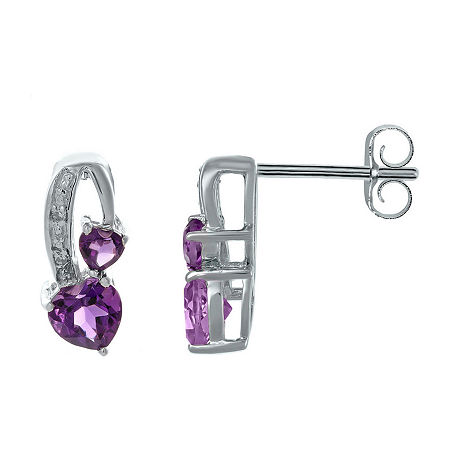 Click here for Genuine Amethyst and Diamond-Accent Sterling Silve... prices