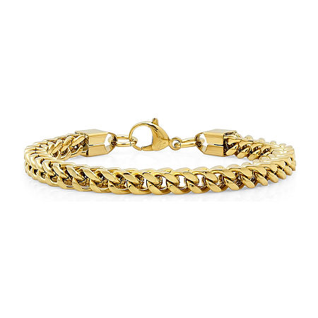 Click here for Mens 8 1/2 Inch 18K Gold over Stainless Steel Chai... prices