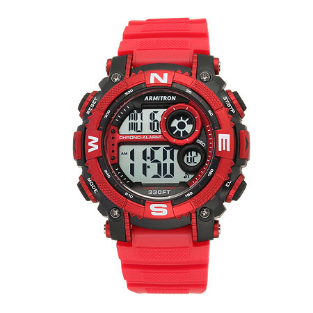 Click here for Armitron Pro Sport Mens Digital Red Strap Watch 40... prices
