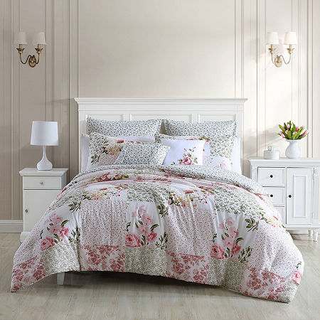 Laura Ashley Ailyn 5-Pc. Comforter Set  Twin - Red