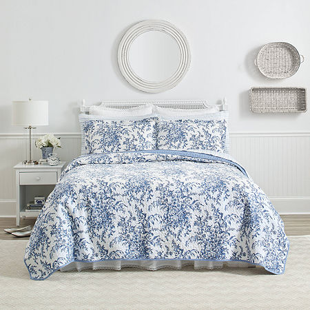 Click here for Laura Ashley Bedford Floral Reversible Quilt Set... prices