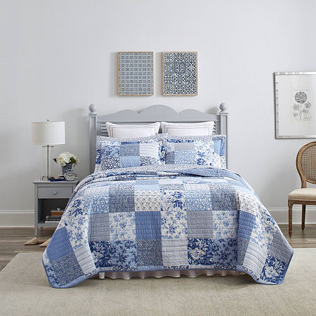 Click here for Laura Ashley Paisley Patchwork Reversible 3-Pc. Qu... prices