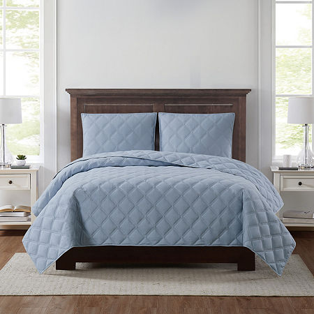 Truly Soft Everyday 3D Puff 2-Pc. Quilt Set  Twin Xl - Light Blue