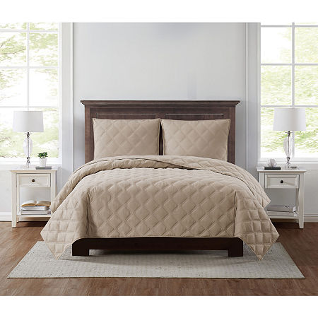 Truly Soft Everyday 3D Puff 3-Pc. Quilt Set  King - Khaki