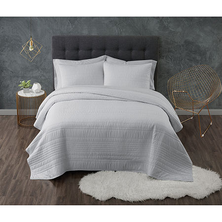 Click here for Truly Calm Solid Quilt Set  One Size  Gray prices