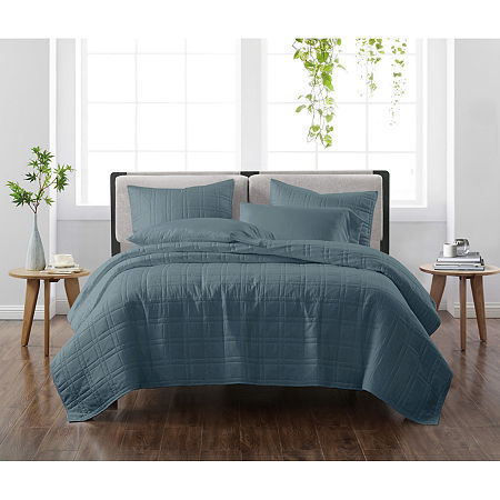 Cannon Heritage 3-Pc. Quilt Set  Full/Queen - Navy