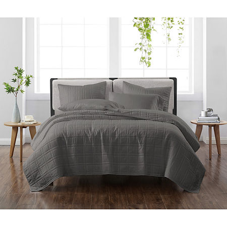 Cannon Heritage 3-Pc. Quilt Set  Full/Queen - Gray