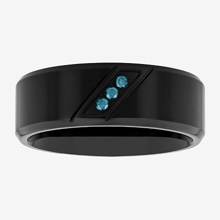Click here for Mens Diamond Accent Natural Blue Diamond Stainless... prices