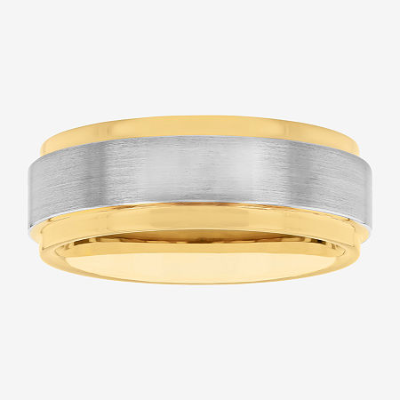 Click here for Mens 8MM Tungsten Wedding Band  15  Yellow-white prices
