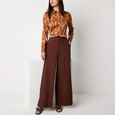 Click here for Worthington Womens Wide Leg Pant  8  Brown prices