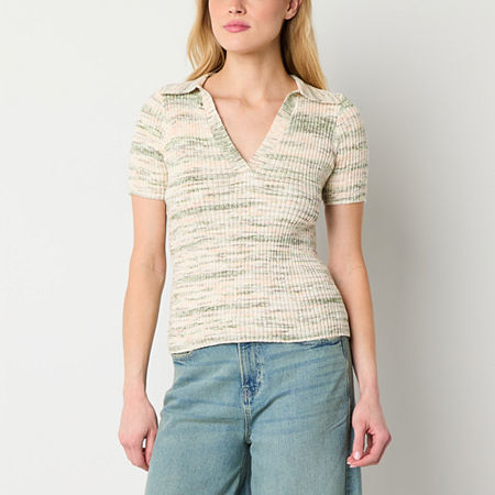 Click here for a.n.a Ribbed Womens Short Sleeve Pullover Sweater... prices