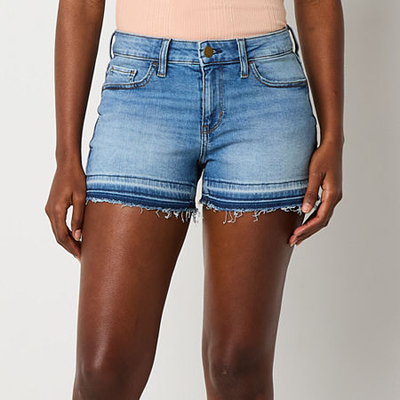Click here for a.n.a Womens Mid Rise 3 1/2 Denim Short  20  Blue prices