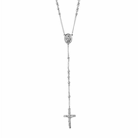 Click here for Mens Stainless Steel Cross Rosary Necklace  One Si... prices
