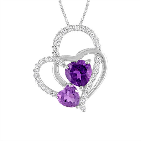 Click here for Lab-Created Amethyst & White Sapphire Sterling Sil... prices
