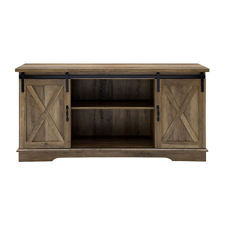 Click here for Farmhouse 65 Sliding Barndoor Wood TV Stand  One S... prices
