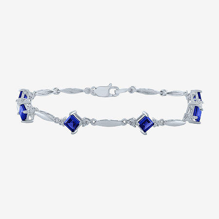 Click here for Womens Diamond Accent Lab Created Blue Sapphire St... prices