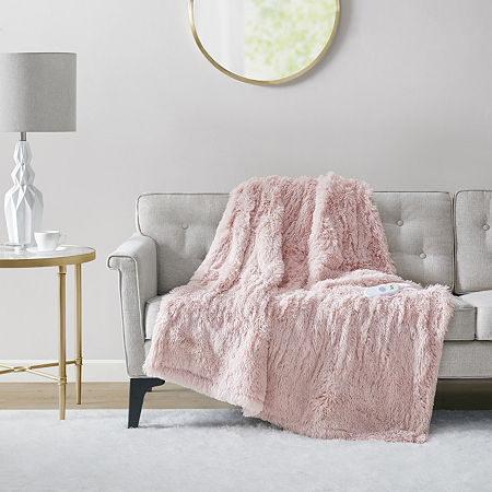 Click here for Serta Shaggy Electric Faux-Fur Throw  50 x 60 - Bl... prices
