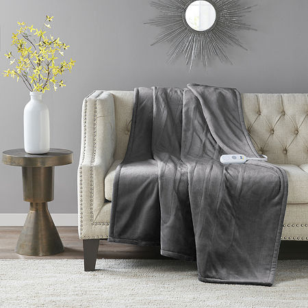 Serta Ultra-Plush Electric Throw  50 x 60 - Dark Gray