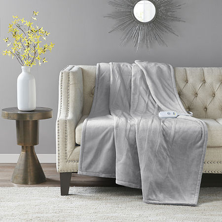 Serta Ultra-Plush Electric Throw  50 x 60 - Light Grey