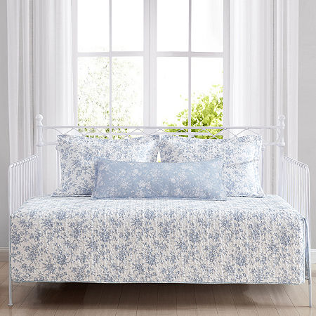 Laura Ashley Walled Garden 4-Pc. Quilt Set  Daybed - Skydust Blue