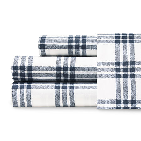 Eddie Bauer Basic Plaid Cotton Percale Sheet Set