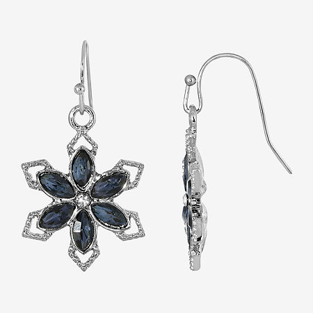 Click here for 1928 Silver Tone Crystal Drop Earrings  One Size... prices