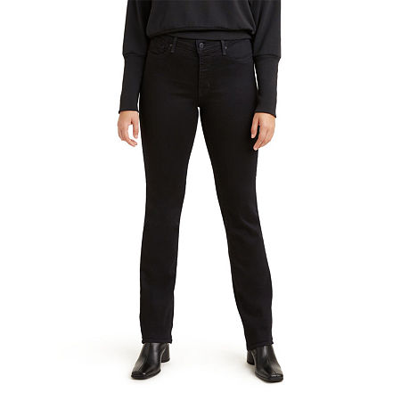 Levis Womens Mid Rise 314 Shaping Staight Jeans  32  Black